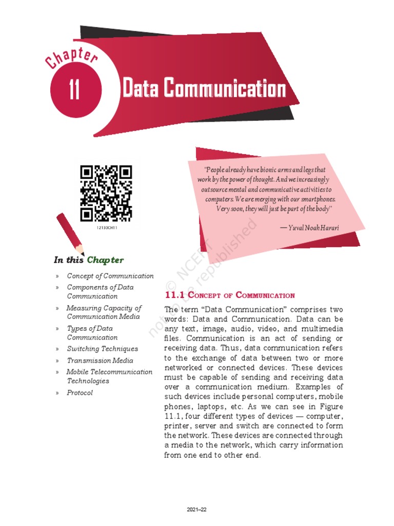 Data Communication: in This | PDF | Transmission Medium | Duplex (Telecommunications)