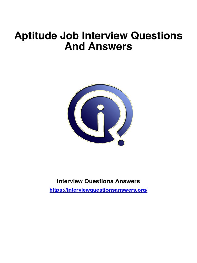 Aptitude Job Interview Questions and Answers | PDF | Trigonometric ...