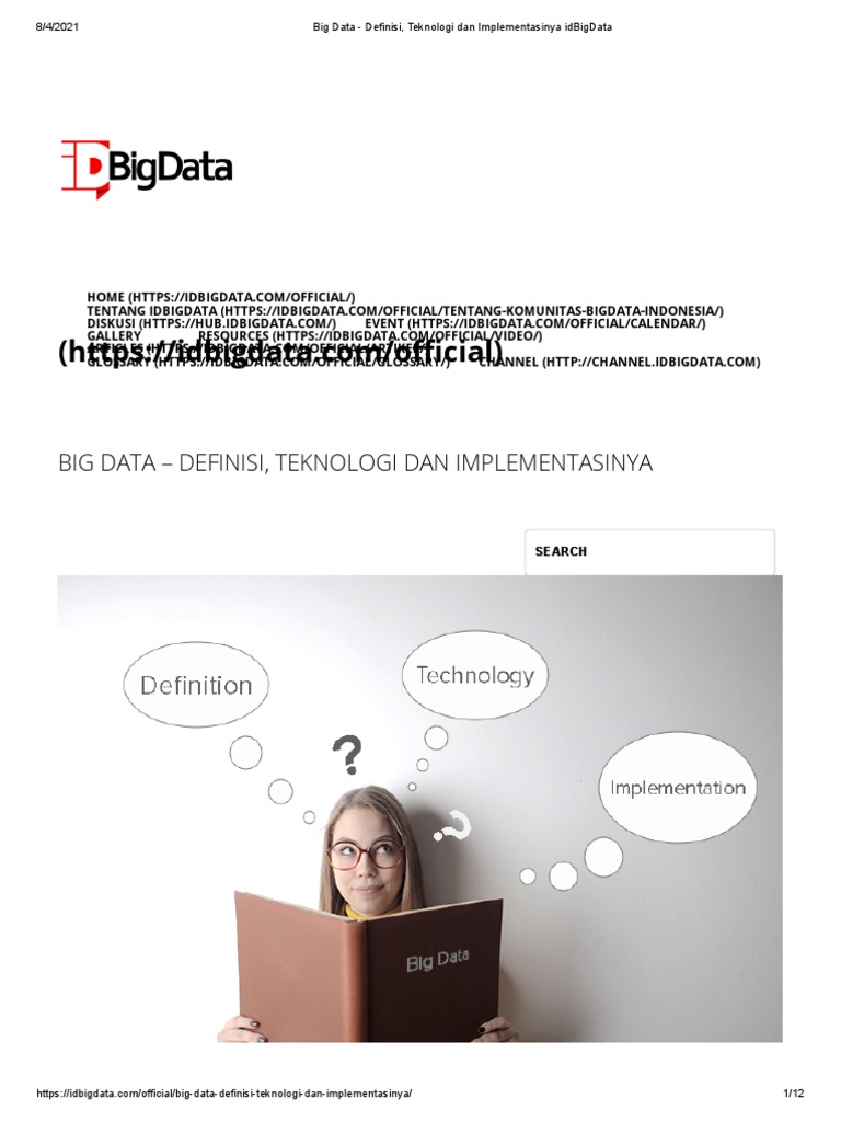 Big Data - Definisi, Teknologi Dan Implementasinya idBigData | PDF