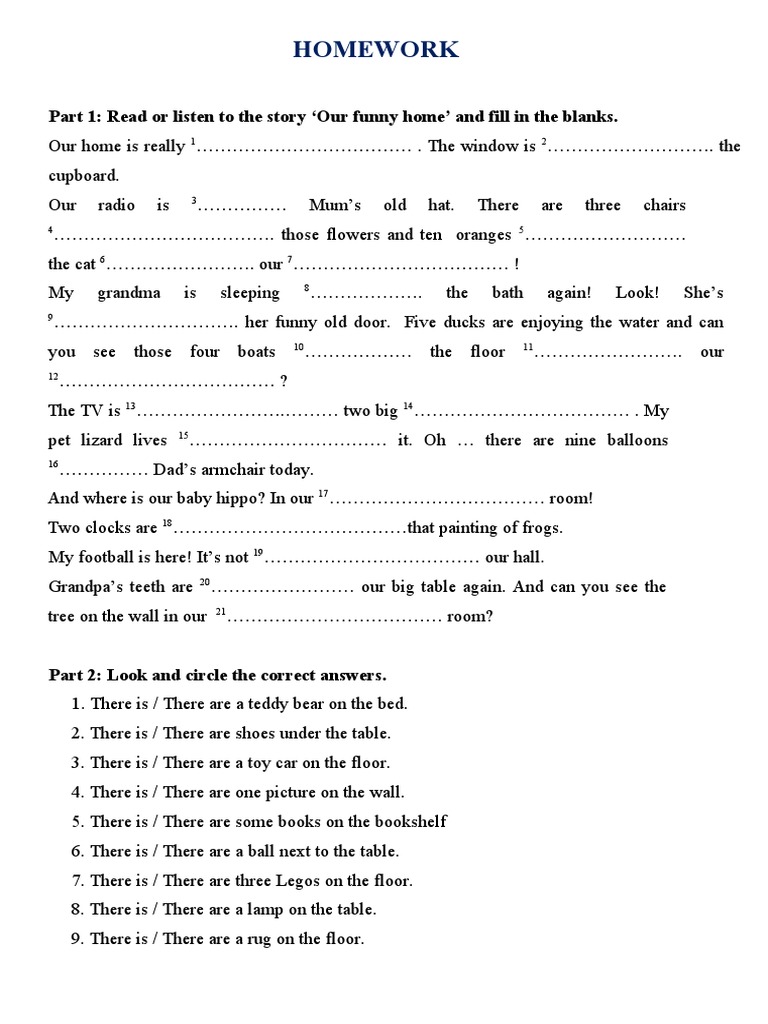 Homework story | PDF