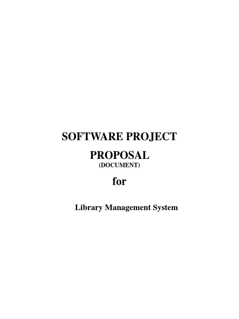 Software Project Proposal For: Library Management System | Download ...