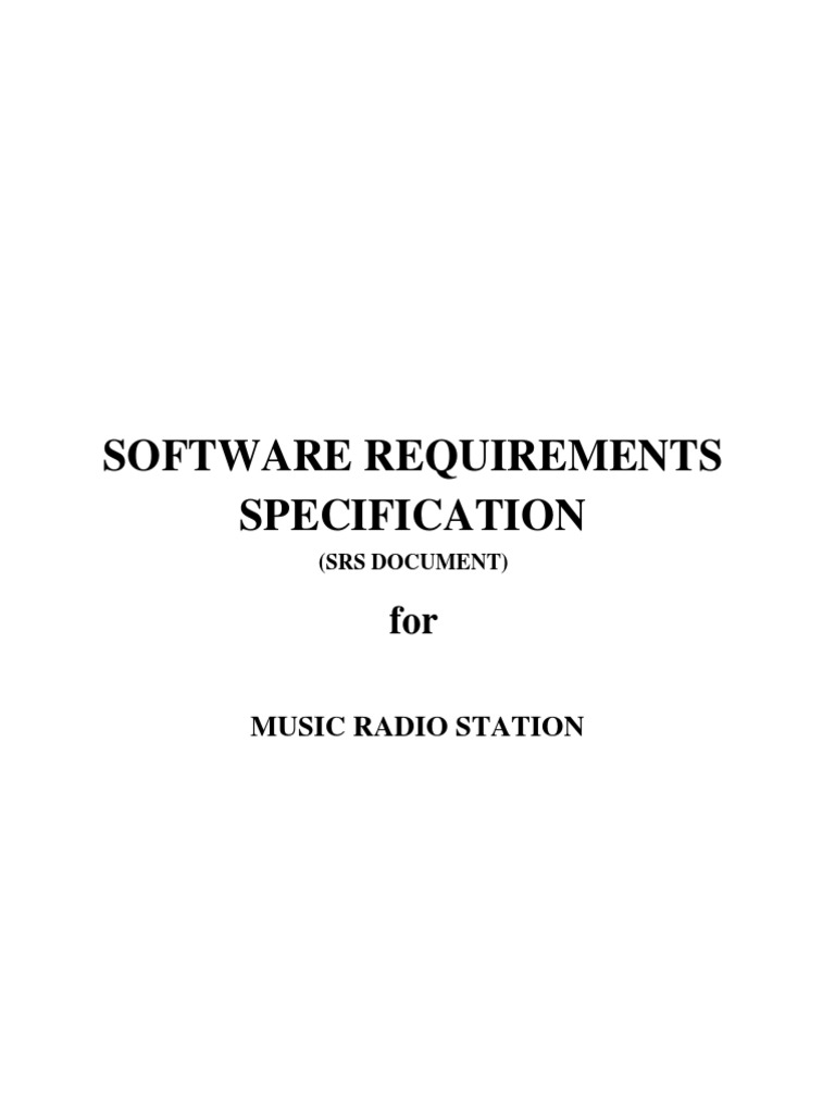 Developing Music: A Software Requirements Specification for a Music ...