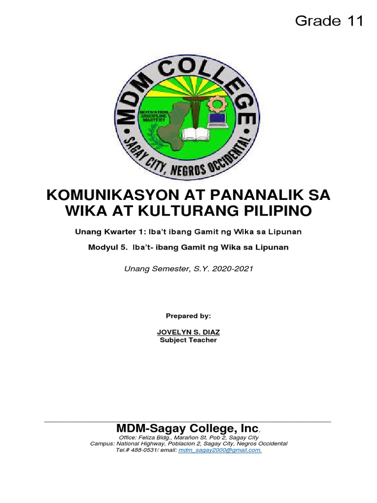 Module 5 - Komunikasyon | PDF