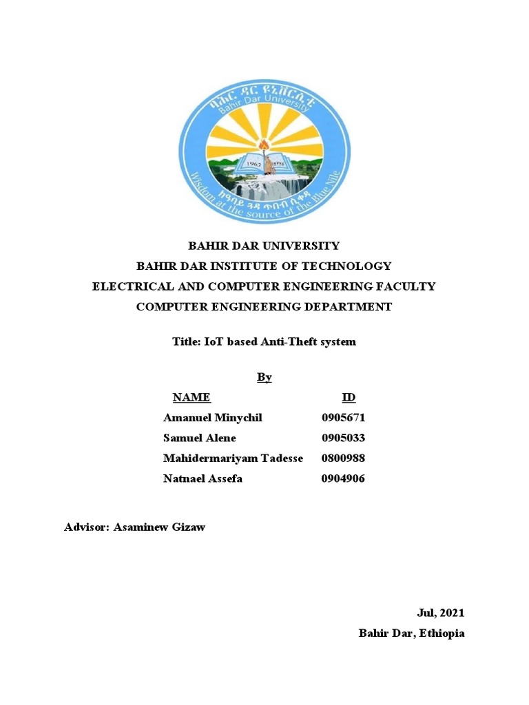 IoT Based Anti-Theft System | PDF | Security Alarm | Internet Of Things