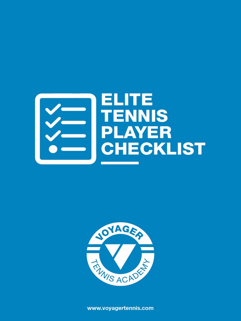 Elite Tennis Player Checklist | PDF | Sat | Test (Assessment)