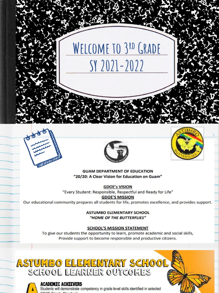 Sy 21-22 3rd Grade Back To School Orientation | PDF | Teachers