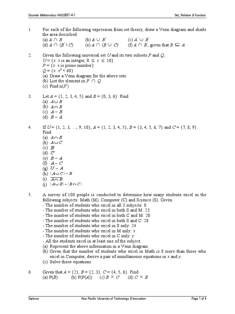 T2 Set Relation And Function V2 Download Free Pdf Set Mathematics Function Mathematics