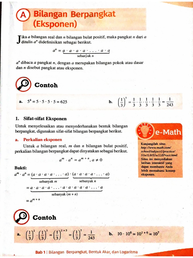 Bilangan Berpangkat (Eksponen) | PDF