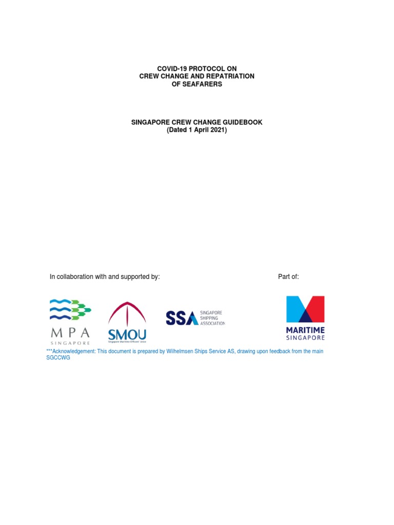 Covid-19 Protocol On Crew Change and Repatriation of Seafarers | PDF ...