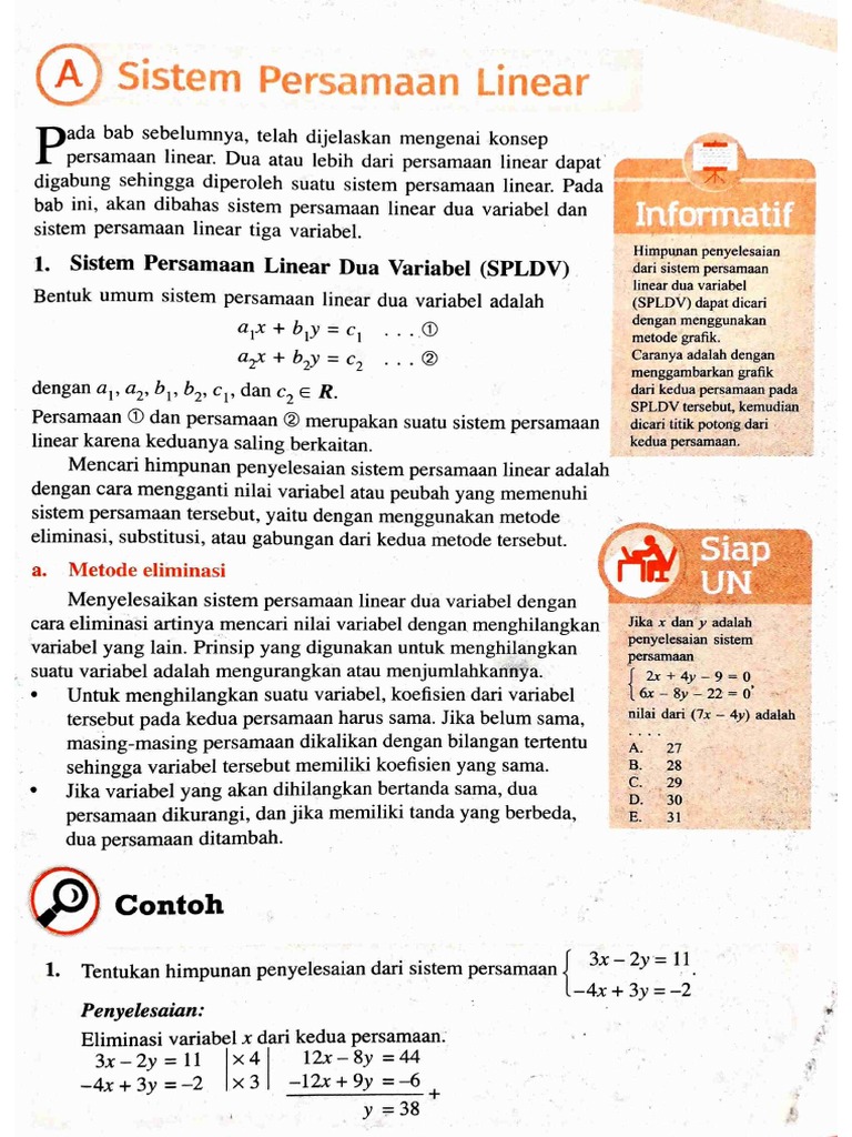 Sistem Persamaan Linear | PDF