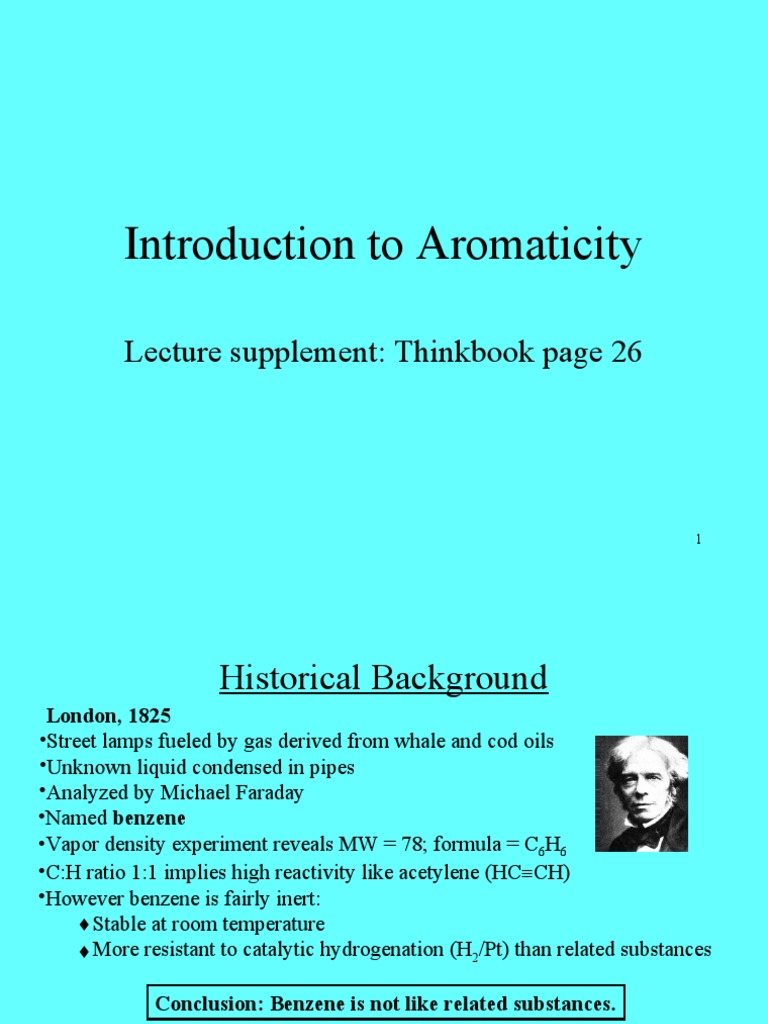 Introduction To Aromaticity: Lecture Supplement: Thinkbook Page 26 ...