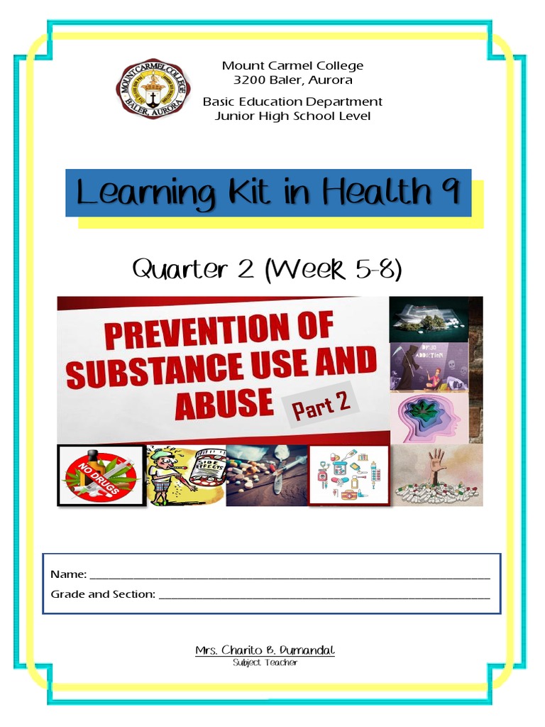 Learning Kit in Health 9: Quarter 2 (Week 5-8) | PDF | Substance Abuse ...