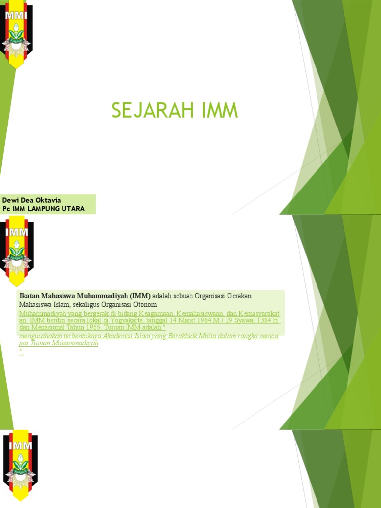 Sejarah dan Tujuan Ikatan Mahasiswa Muhammadiyah | PDF