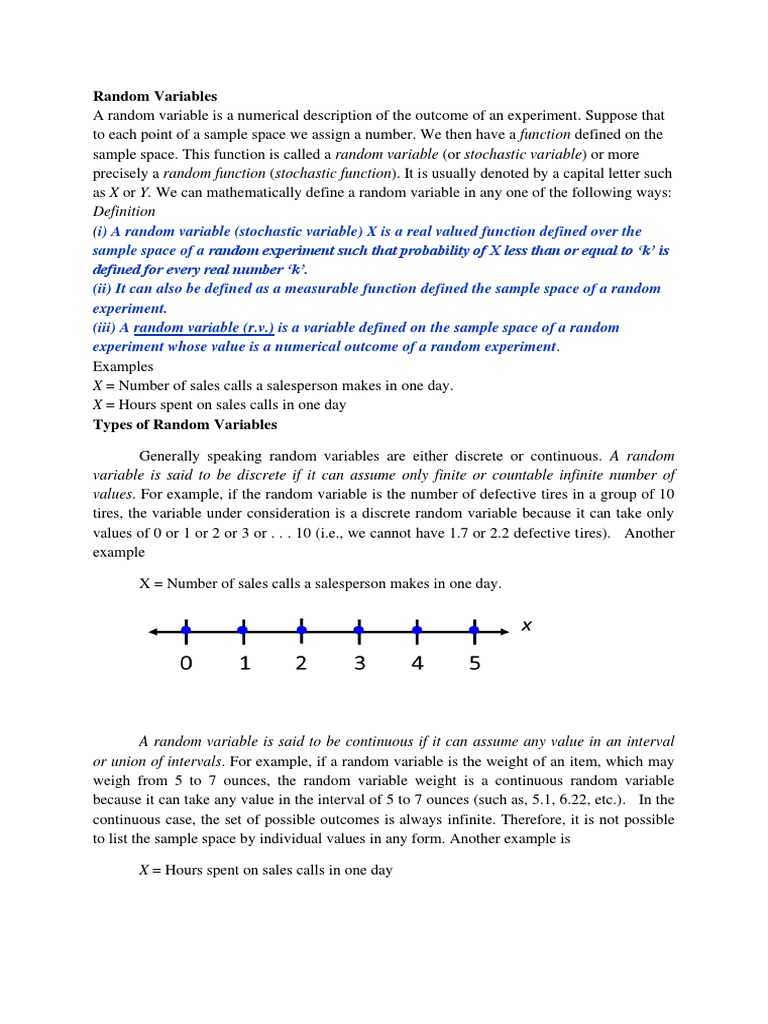 Understanding Random Variables and Distributions | PDF | Probability ...