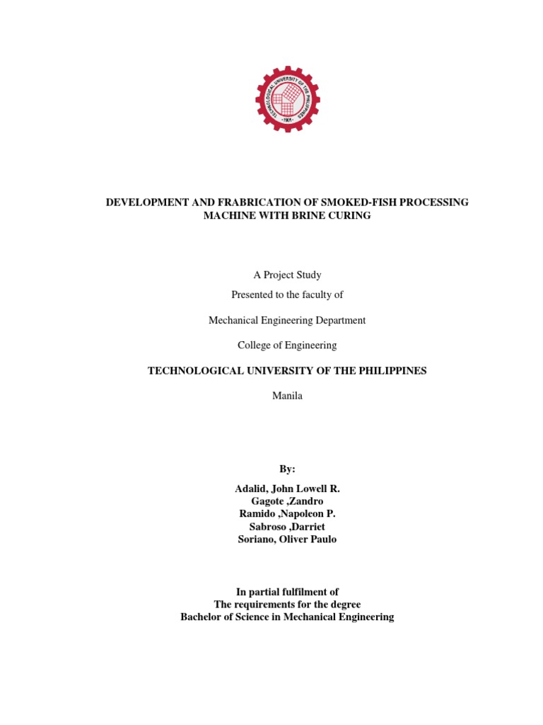Smoked-Fish Processing Machine Design | PDF | Smoking (Cooking) | Food ...