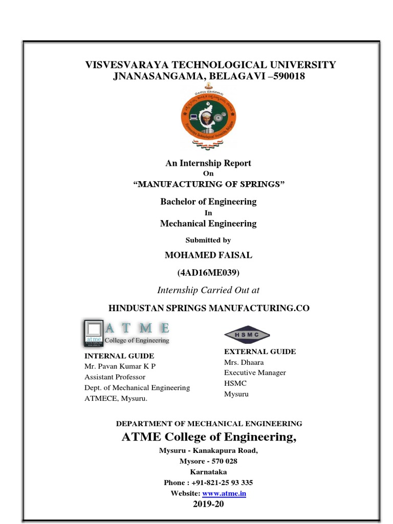 Internship Reports | PDF | Wire | Numerical Control