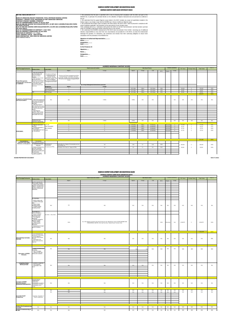 New NCCC Template FCB Omooria 29jun2021 | PDF | Economies