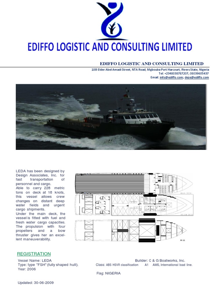 Ediffo Logistic and Consulting Limited: T Support and Intervention Vessel (FSIV) Assengers 8 ...