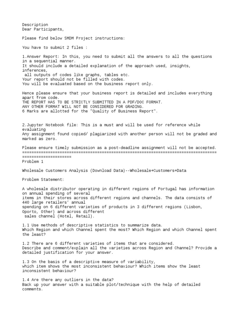 Project 2 SMDM | PDF | Survey Methodology | Sampling (Statistics)