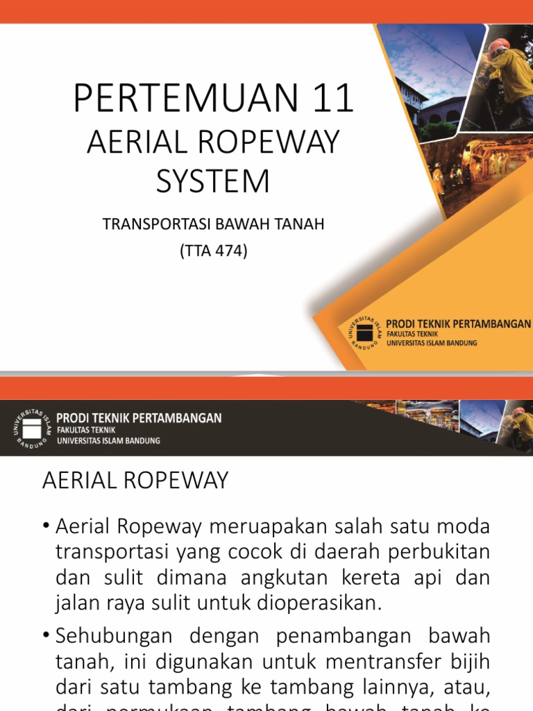 Pertemuan 11 - Aerial Ropeway System | PDF