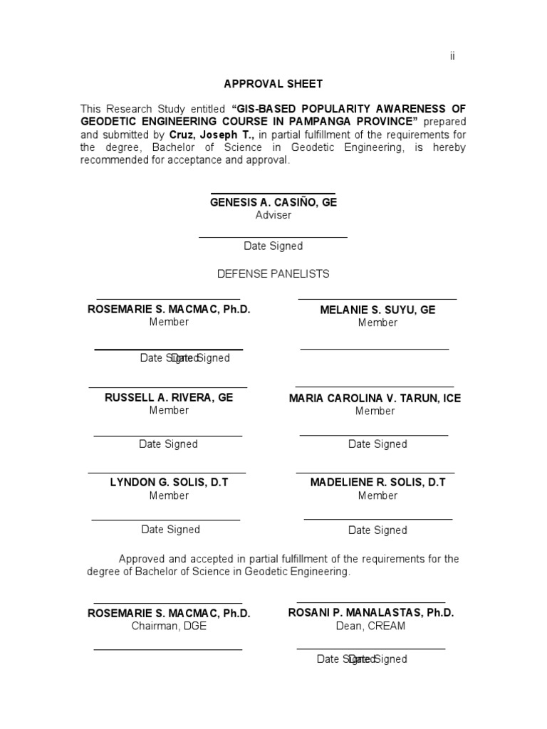 Approval Sheet | PDF