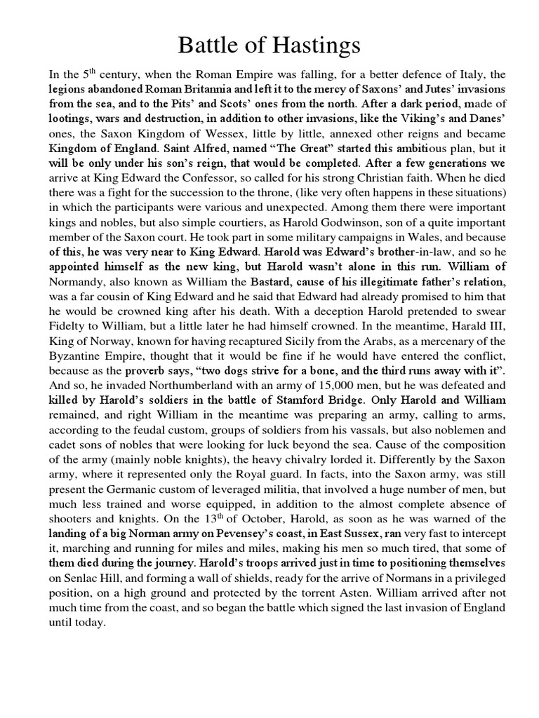 The Battle of Hastings: A Decisive Clash that Changed English History ...