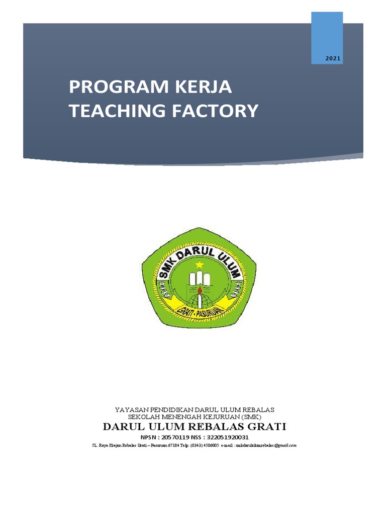 c.1 Program Kerja TEFA | PDF