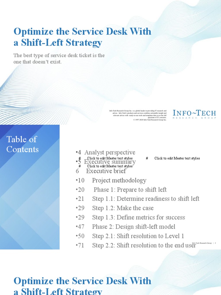 It Optimize The Service Desk With A Shift Left Strategy Phases 1 3 V1 ...