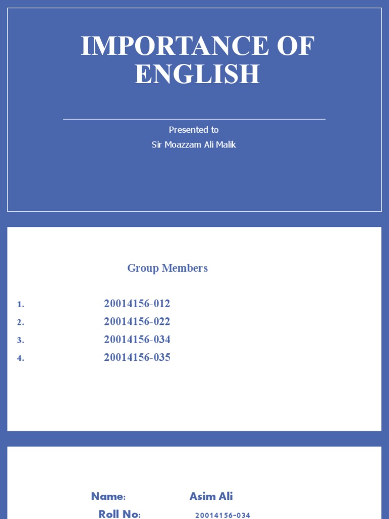 Importance of English | PDF | English Language | Cultural Assimilation