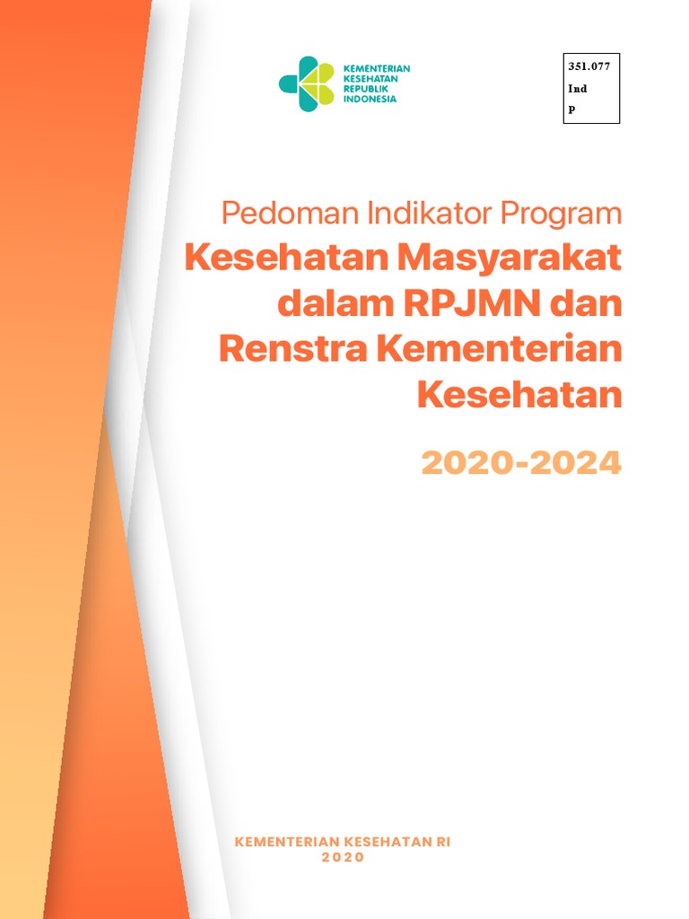 1 - Pedoman Indikator Program Kesmas Tahun 2020-2024 | PDF