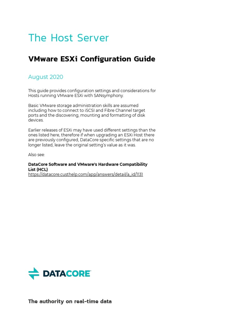 Host Configuration Guide VMware | PDF | Computer Data | Operating System Technology