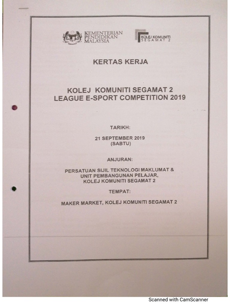 Kertas Kerja ESport | PDF