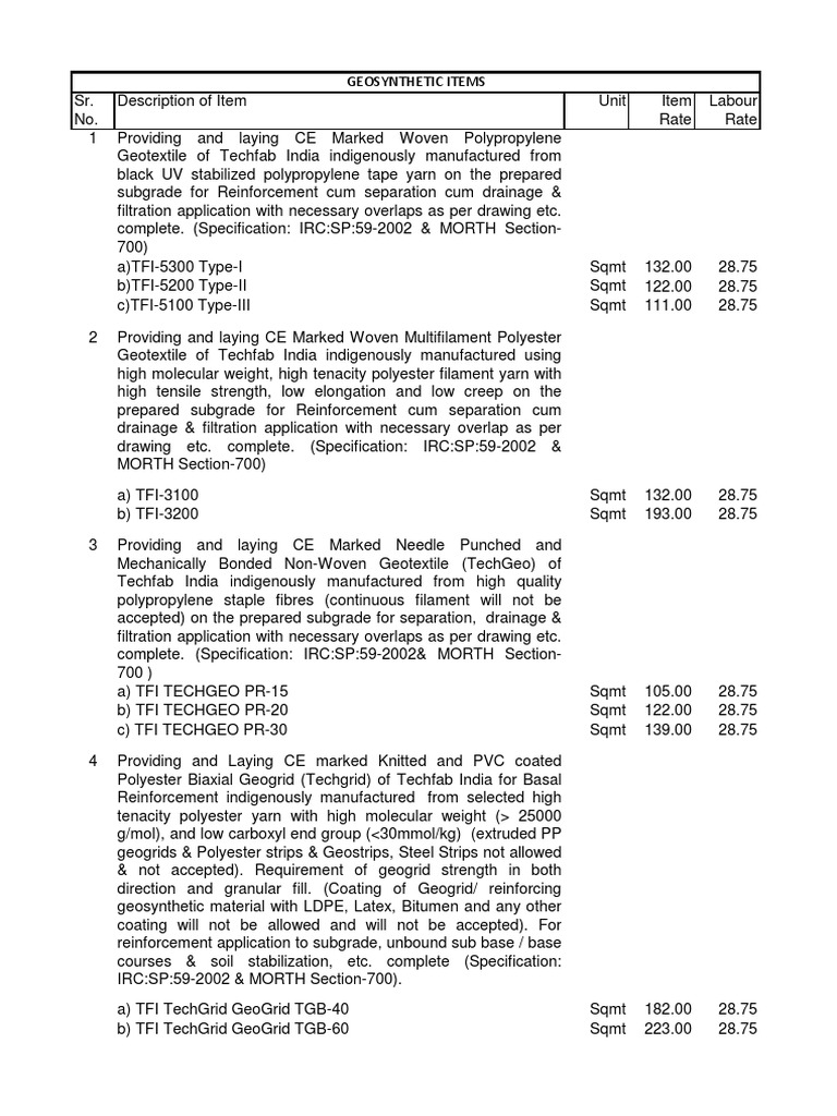 Morth Section 700 | PDF | Nonwoven Fabric | Yarn