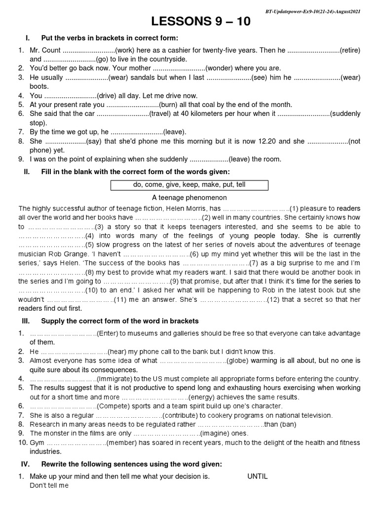 Lessons 9 - 10 (Grade 10) | PDF | Games & Activities