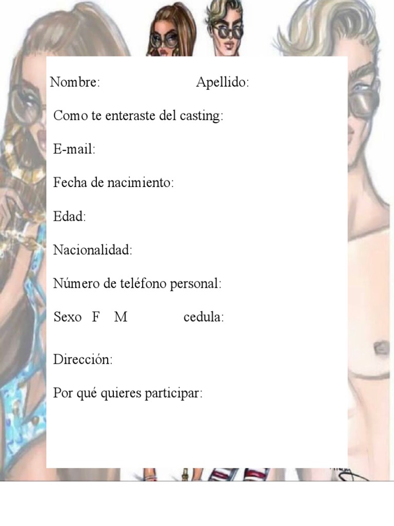 Plantilla Casting | PDF