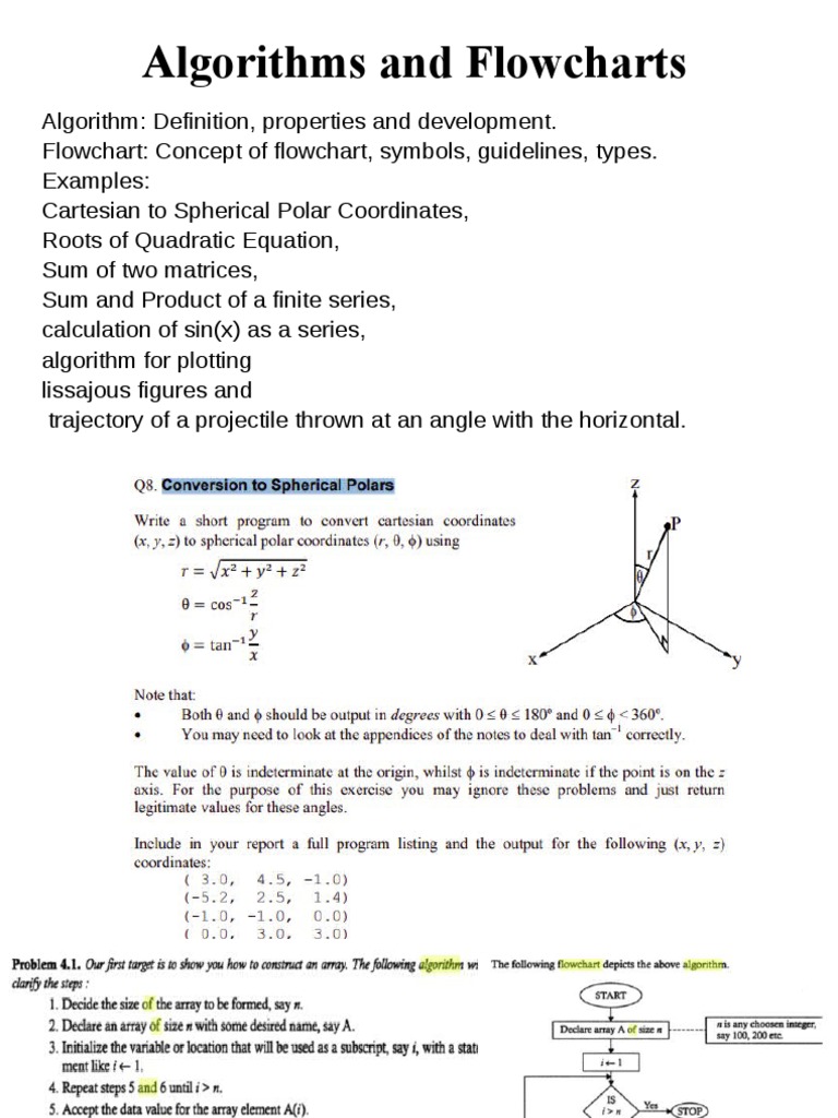 Algorithms and Flowcharts | PDF