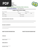 Home Visitation Form Deped | PDF