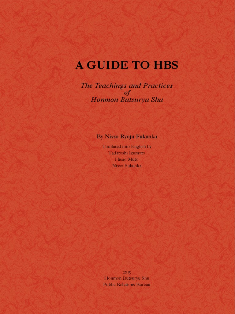 Guide To HBS Part1 | Download Free PDF | Nichiren | Lotus Sutra