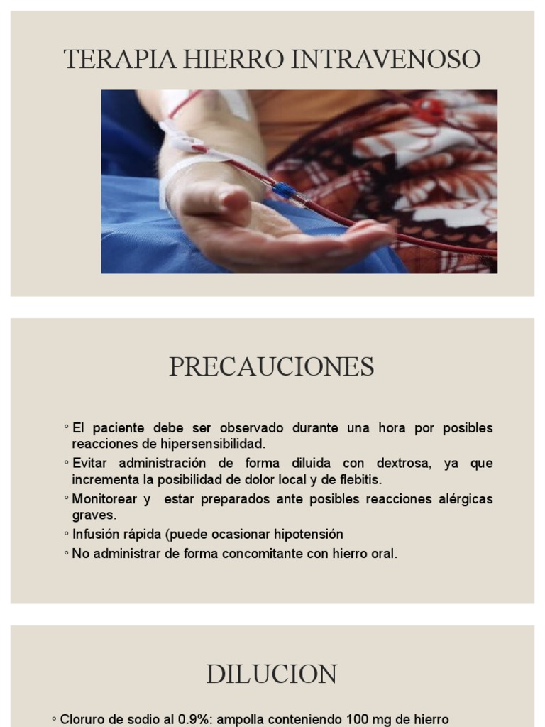 Terapia Hierro Intravenoso | PDF