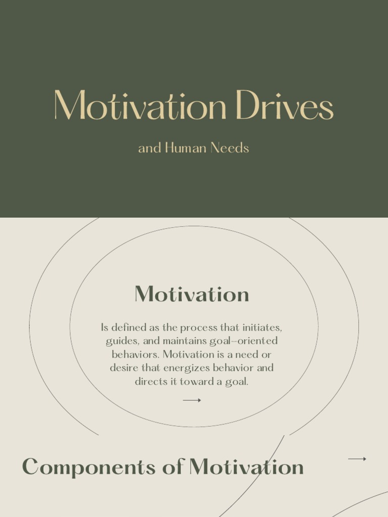 Motivation Drives: and Human Needs | PDF | Motivational | Motivation