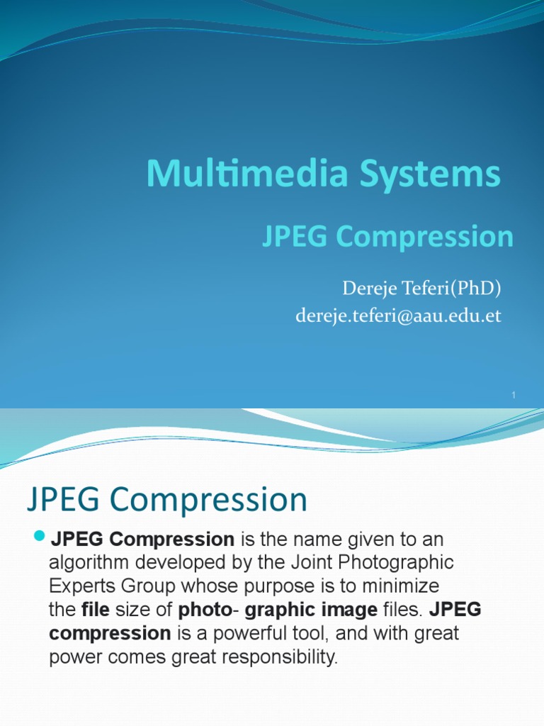 Lecture 7 JPEG Compression | PDF | Data Compression | Signal Processing