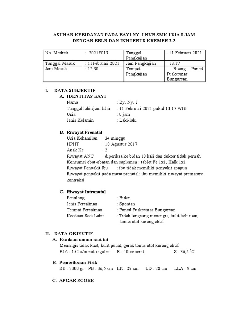 Soap BBL BBLR, NKB Dan Ikhterus Kremer 2-3 | PDF