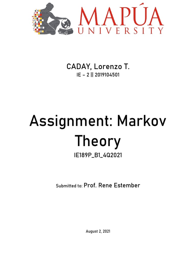CADAY Assignment Markov-Theory | PDF