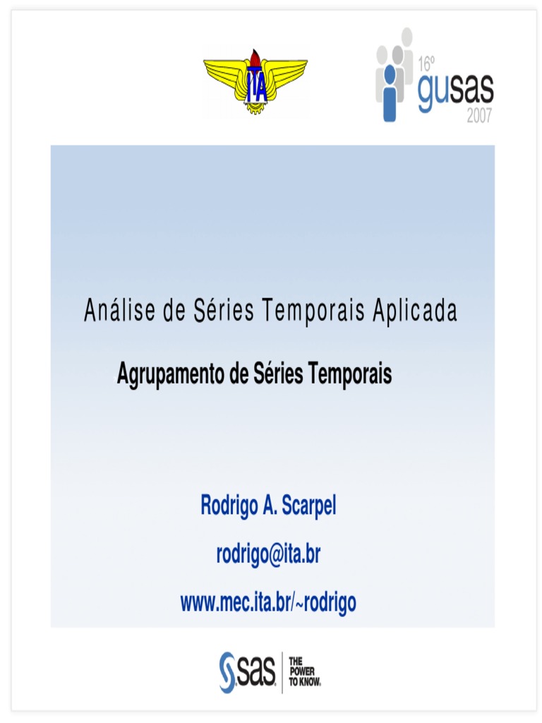 Análise de Séries Temporais Aplicada | PDF | Séries temporais ...