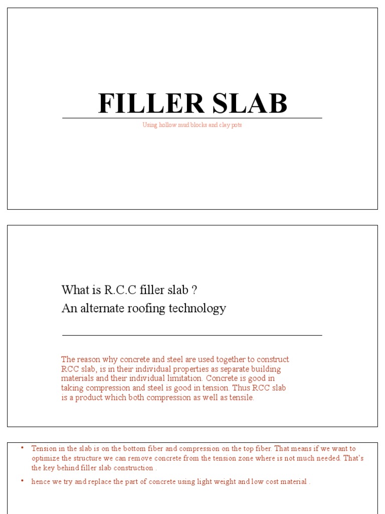 Filler Slab: Using Hollow Mud Blocks and Clay Pots | PDF | Concrete ...