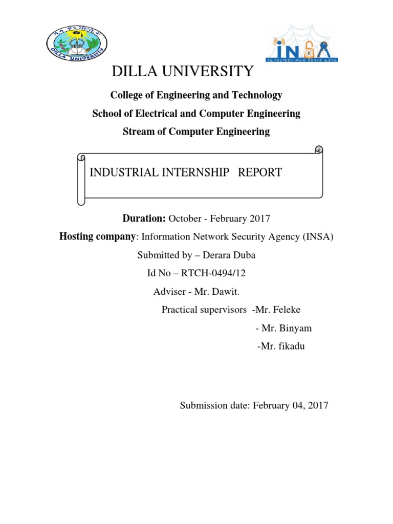 Dilla University: Industrial Internship Report | PDF | Enterprise ...