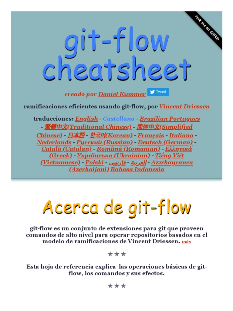 Git-Flow Cheatsheet | PDF | Software Unix | Software de la aplicacion