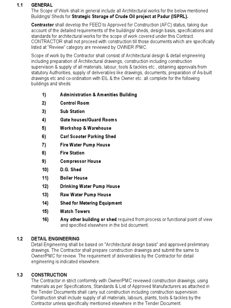 Sample Specs | PDF | Specification (Technical Standard) | Wall
