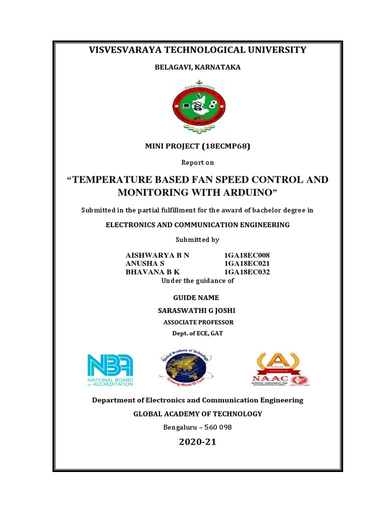 Temperature Based Fan Speed Controll | PDF | Capacitor | Arduino