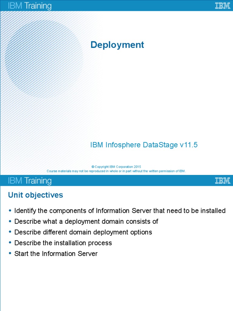 Deployment: Ibm Infosphere Datastage V11.5 | PDF | Application Server | Server (Computing)